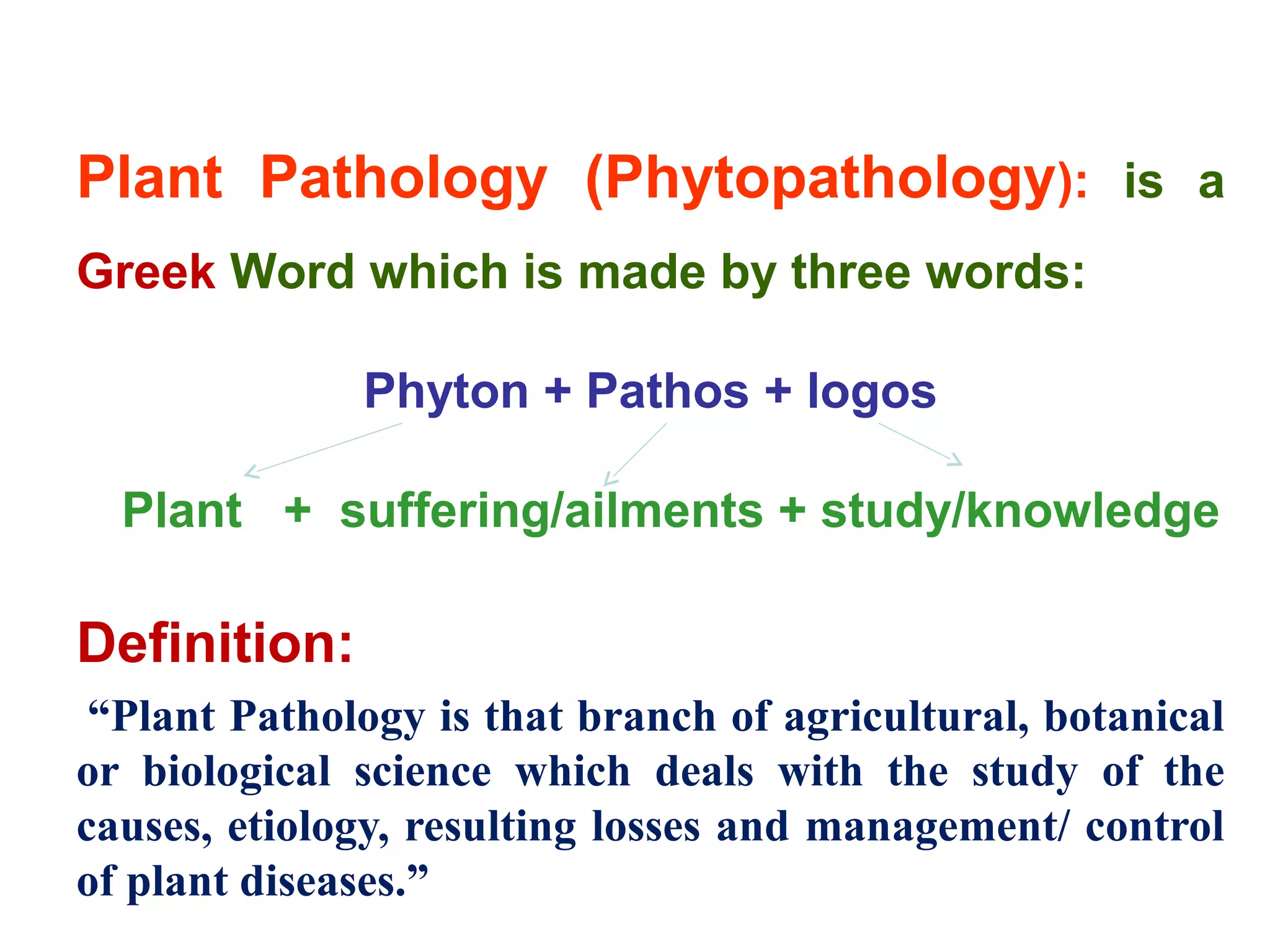 Introduction to plant pathology | PPT