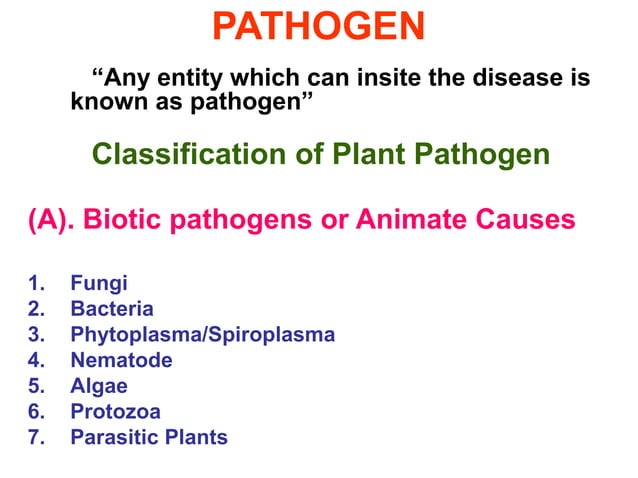 Introduction to plant pathology | PPT | Agriculture | Industries