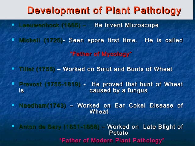 Introduction to plant pathology | PPT | Agriculture | Industries