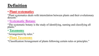 Introduction to plant Systematics by sarah Ashfaq.pptx
