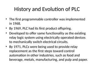 “Introduction to Programmable Logic Controllers” – Basics, architecture ...