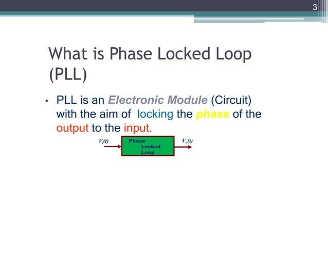 introduction to PLL.ppt | Digital Audio | Computer Software and ...