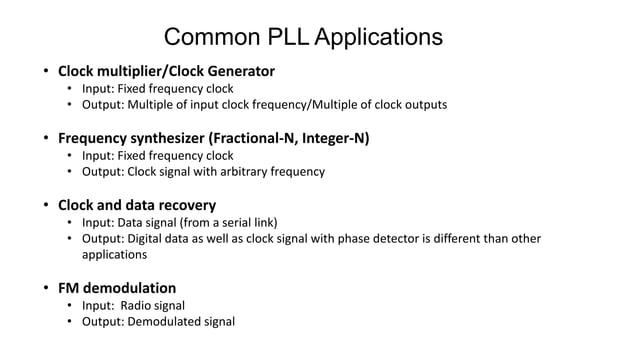 Introduction to PLL - phase loop lock diagram | PPTX