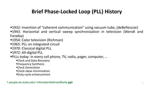Introduction to PLL - phase loop lock diagram | PPTX