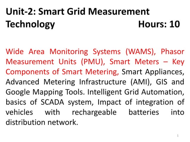 Introduction to PMUs and Smart meters.pptx | Digital Audio | Computer Software and Applications
