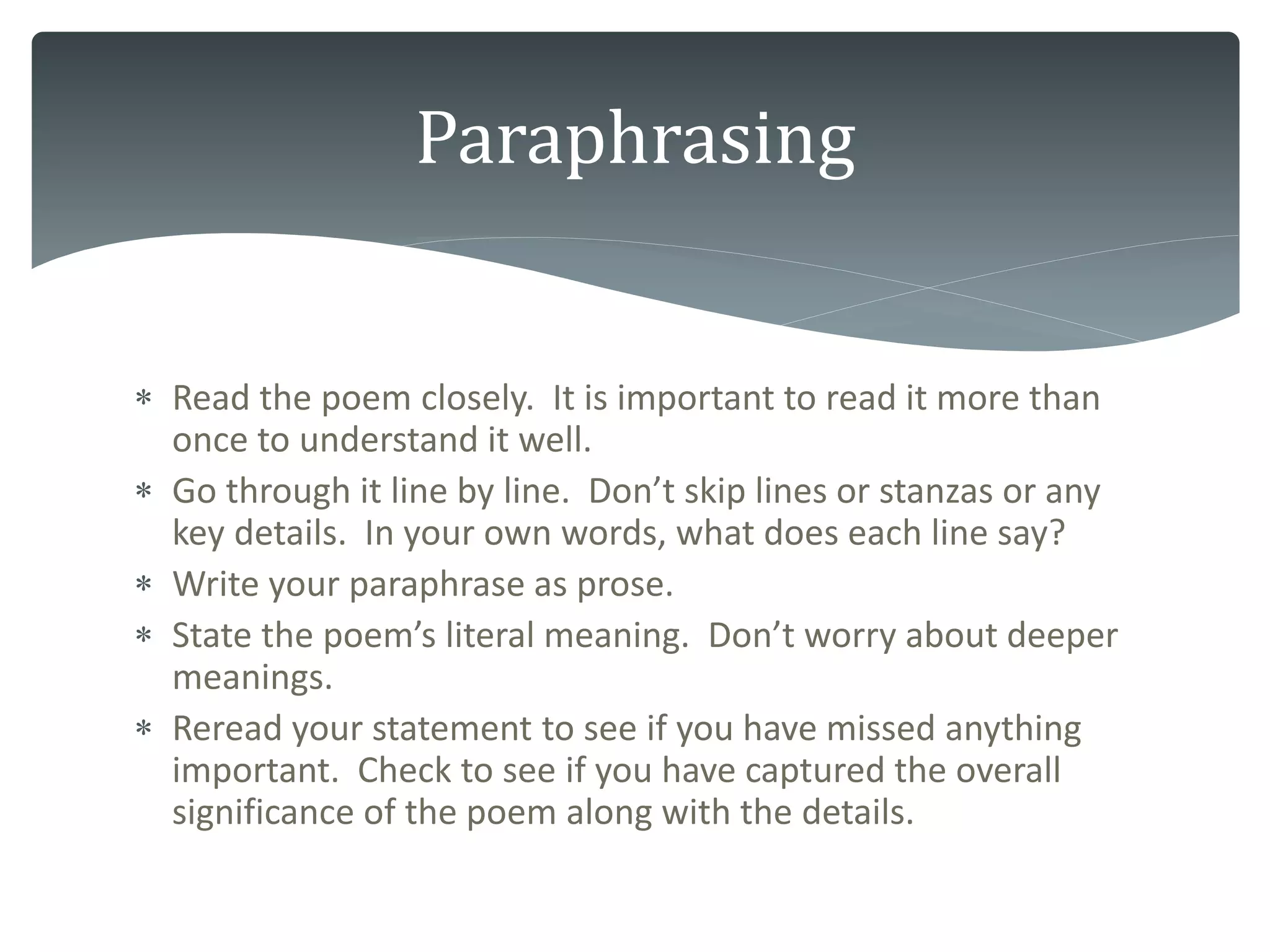 Introduction to Poetry | PPTX