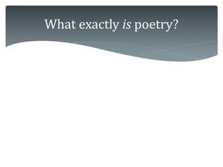 Introduction to Poetry | PPTX