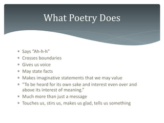 Introduction to Poetry | PPTX