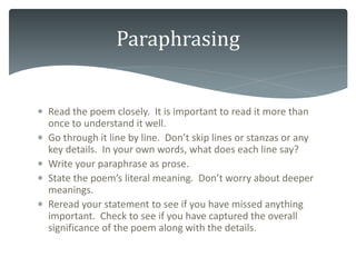 Introduction to Poetry | PPTX