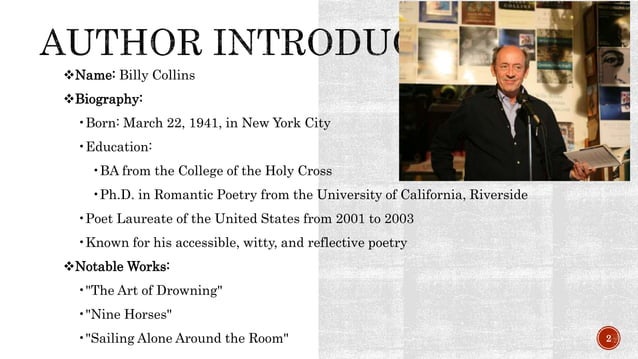 introduction to poetry by Billy Collins.pptx | Poetry | Books and ...