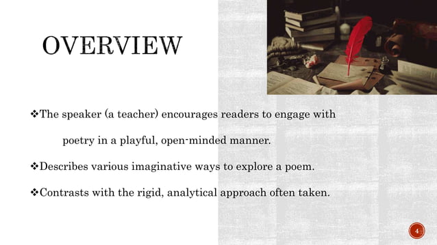 introduction to poetry by Billy Collins.pptx | Poetry | Books and ...
