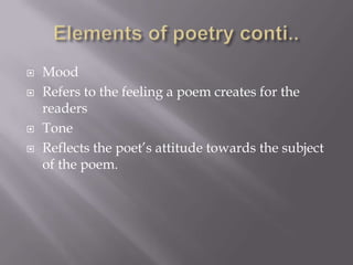 Introduction to poetry and the literally devices | PPTX