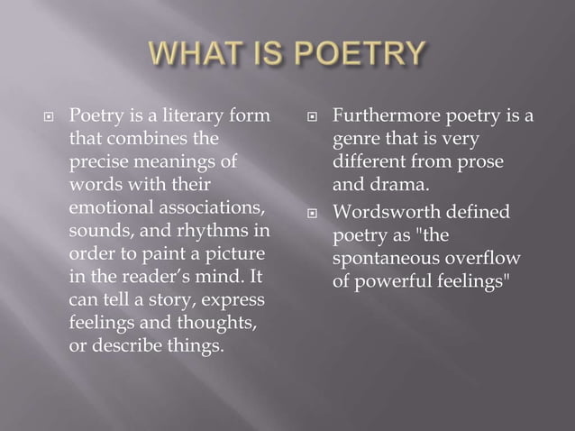 Introduction to poetry and the literally devices | PPTX | Poetry ...