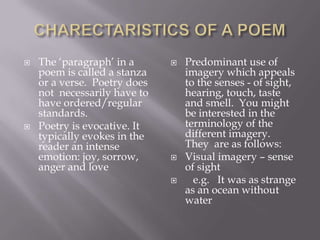 Introduction to poetry and the literally devices | PPTX