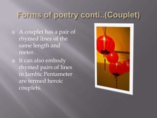 Introduction to poetry and the literally devices | PPTX