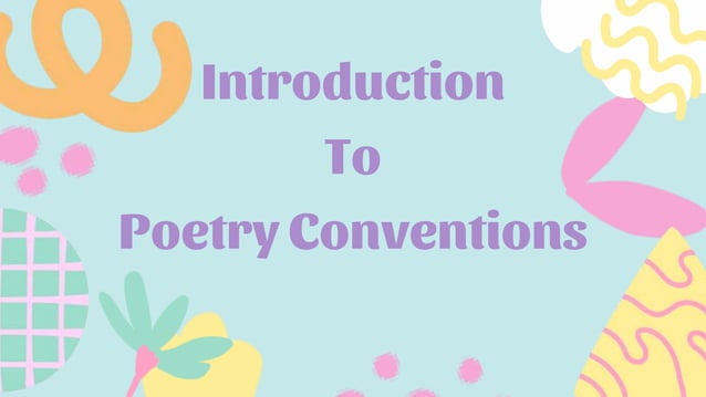 Introduction To Poetry Conventions (Figures of Speech) | PPTX | Poetry ...