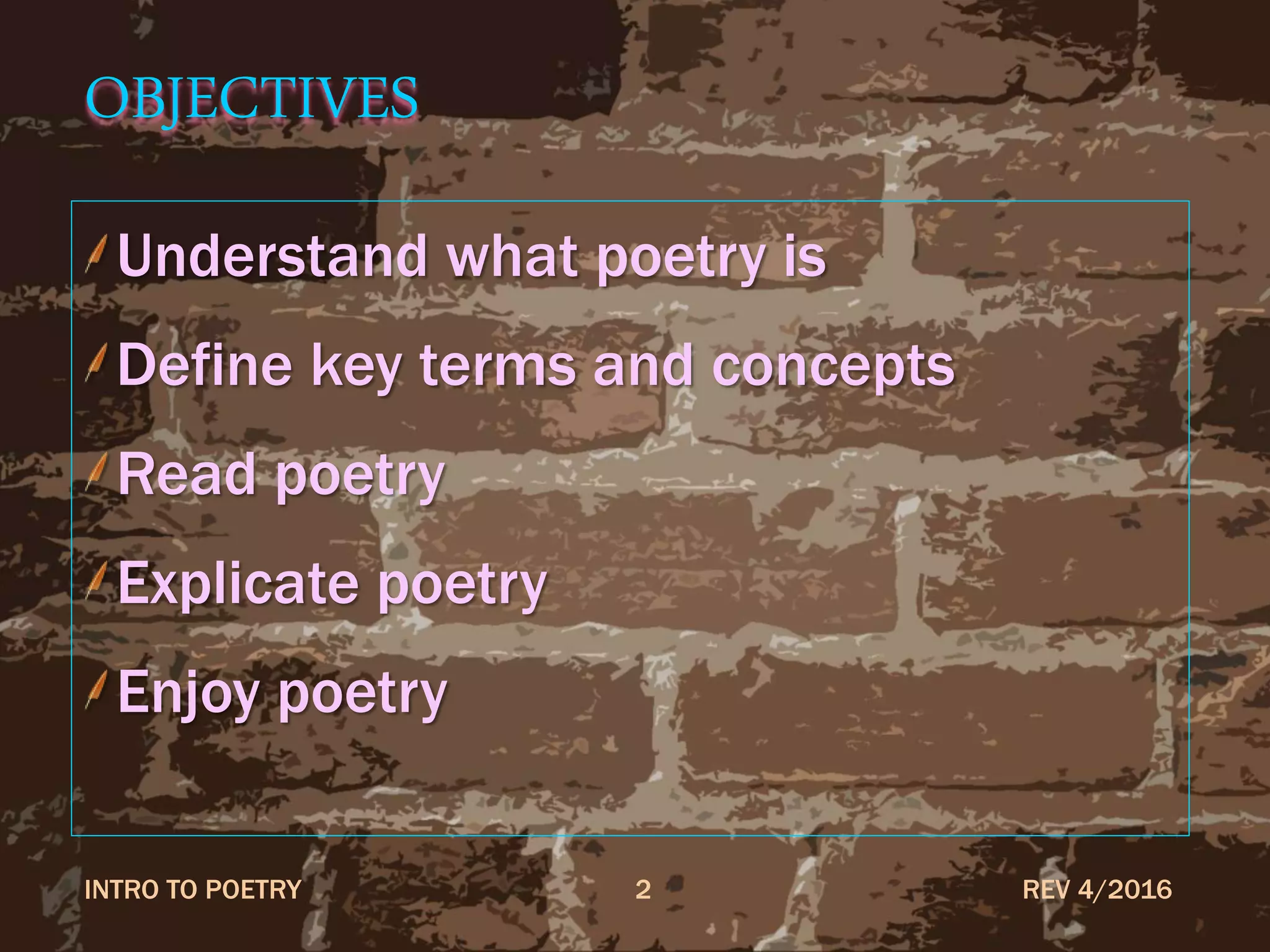 Introduction to poetry | PPSX