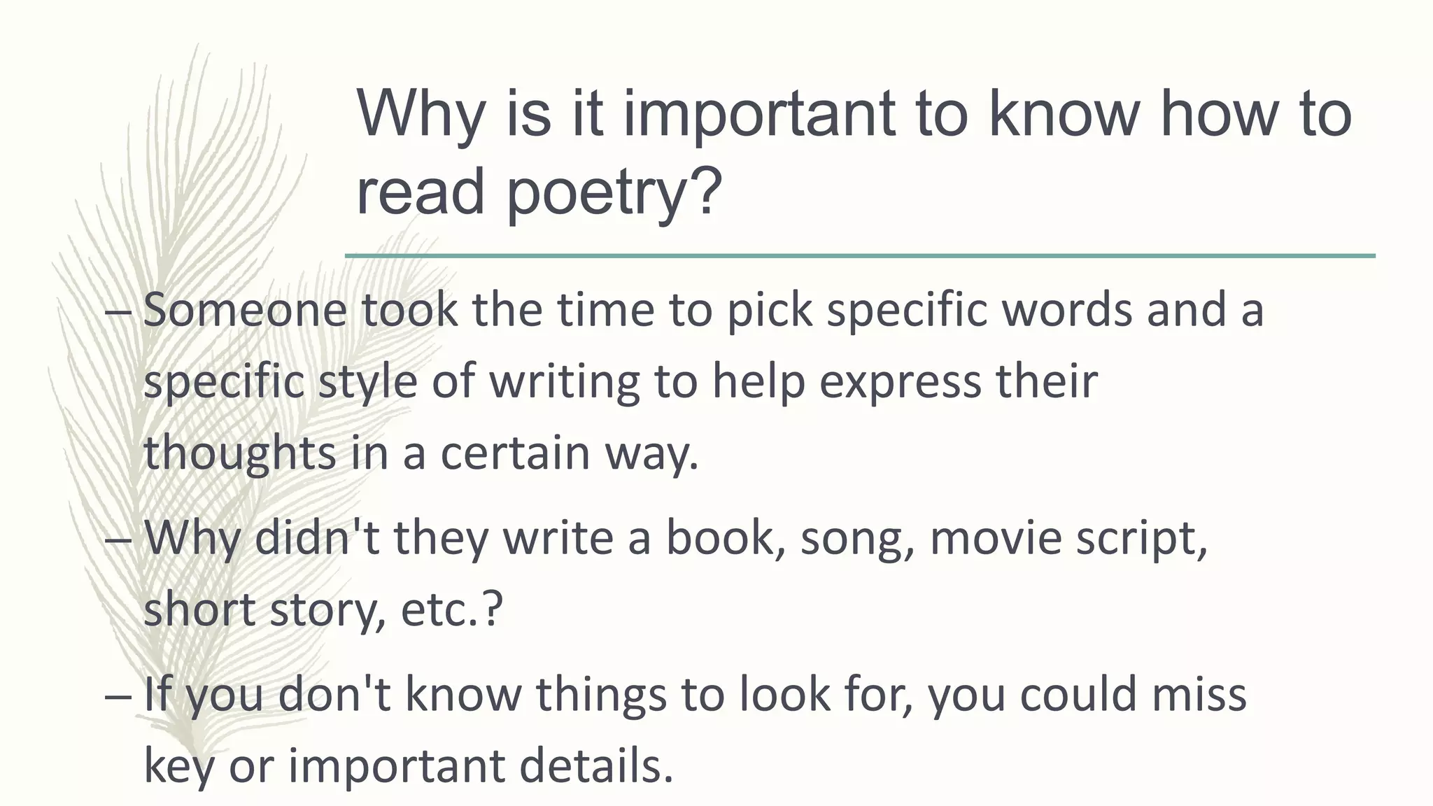 Introduction to poetry ppt (2) | PPTX | Poetry | Books and Literature
