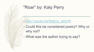 Introduction to poetry ppt (2) | PPTX