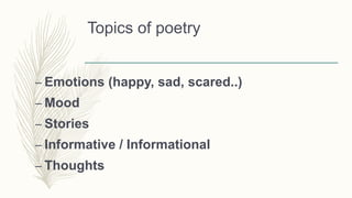 Introduction to poetry ppt (2) | PPTX