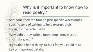 Introduction to poetry ppt (2) | PPTX | Poetry | Books and Literature