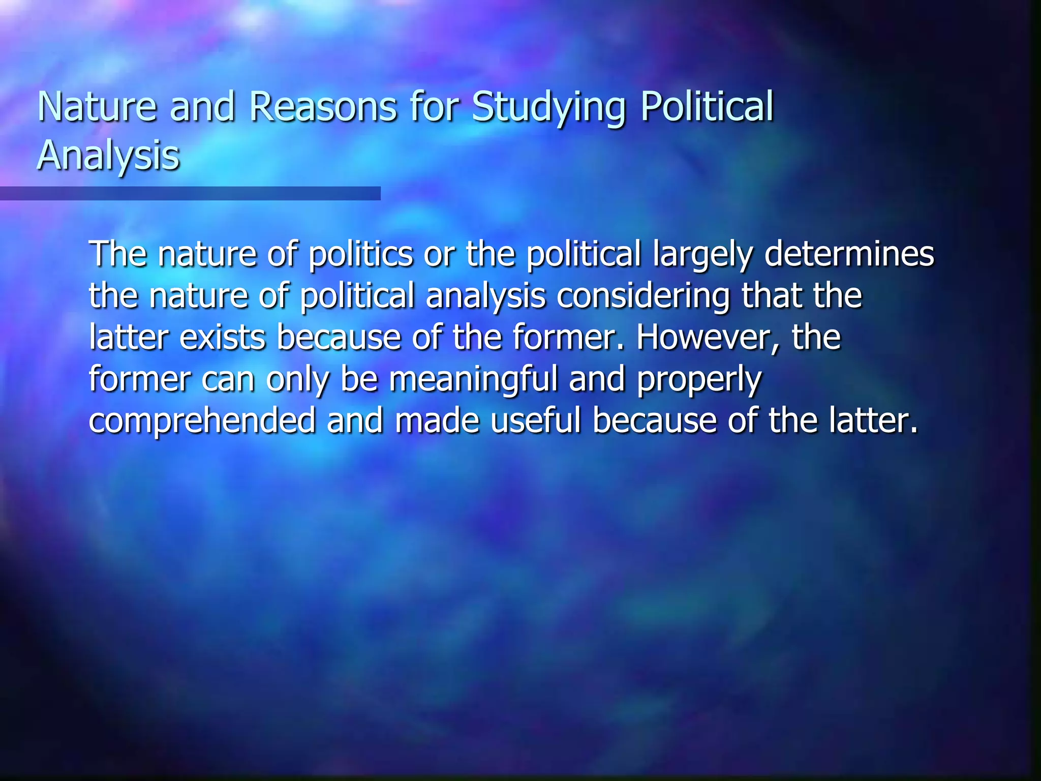 INTRODUCTION TO POLITICAL ANALYSIS.ppt | Politics