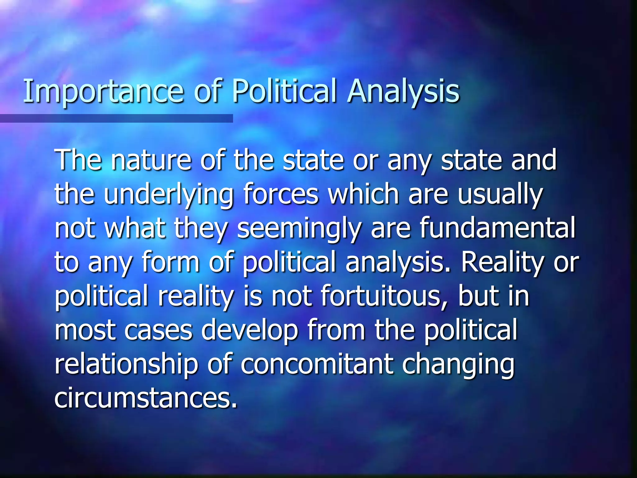 INTRODUCTION TO POLITICAL ANALYSIS.ppt | Politics