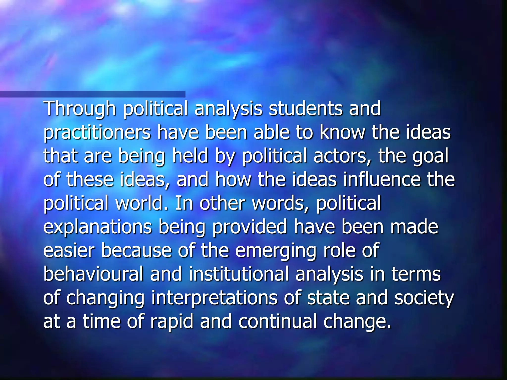 INTRODUCTION TO POLITICAL ANALYSIS.ppt | Politics