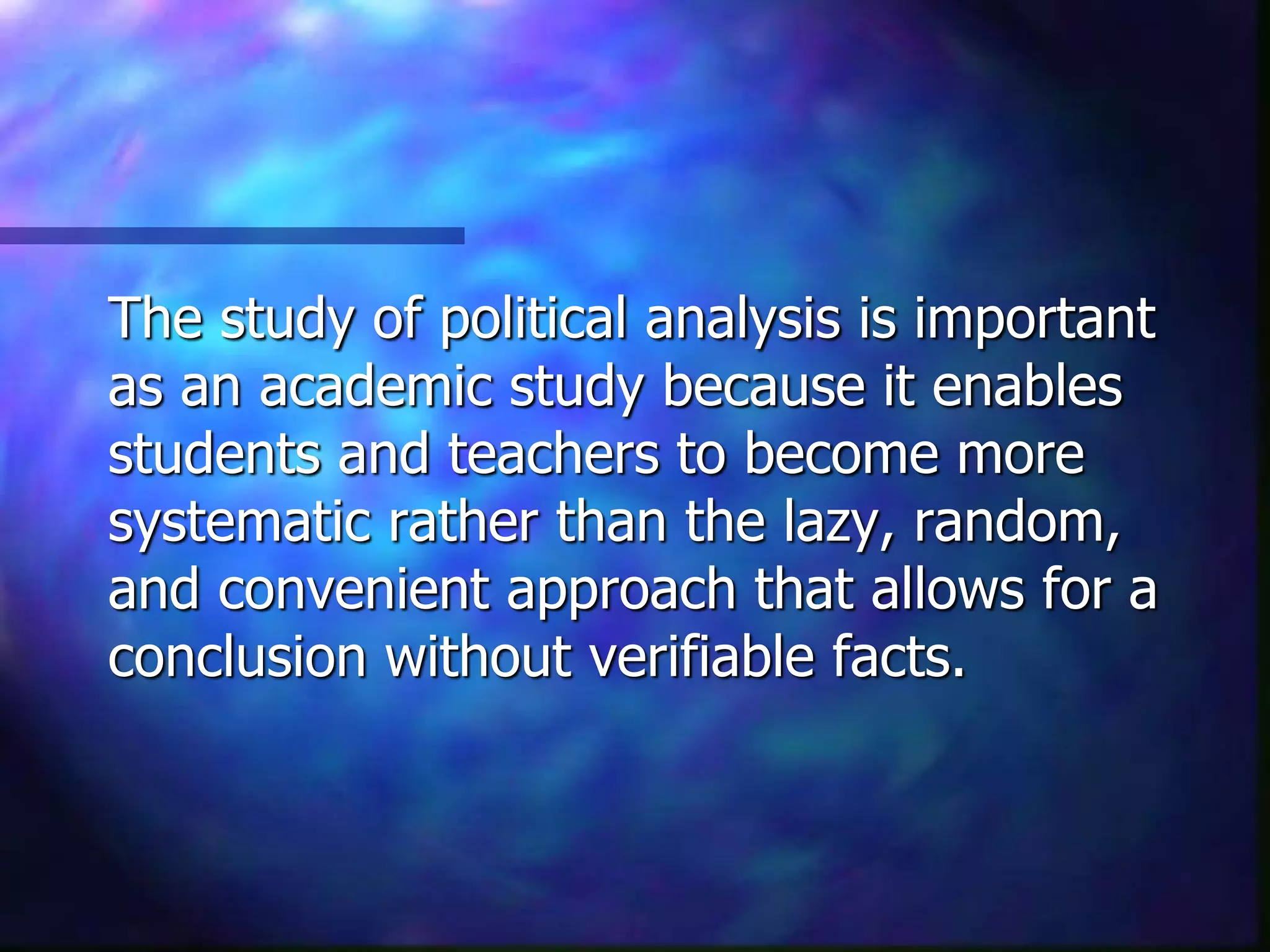 INTRODUCTION TO POLITICAL ANALYSIS.ppt | Politics