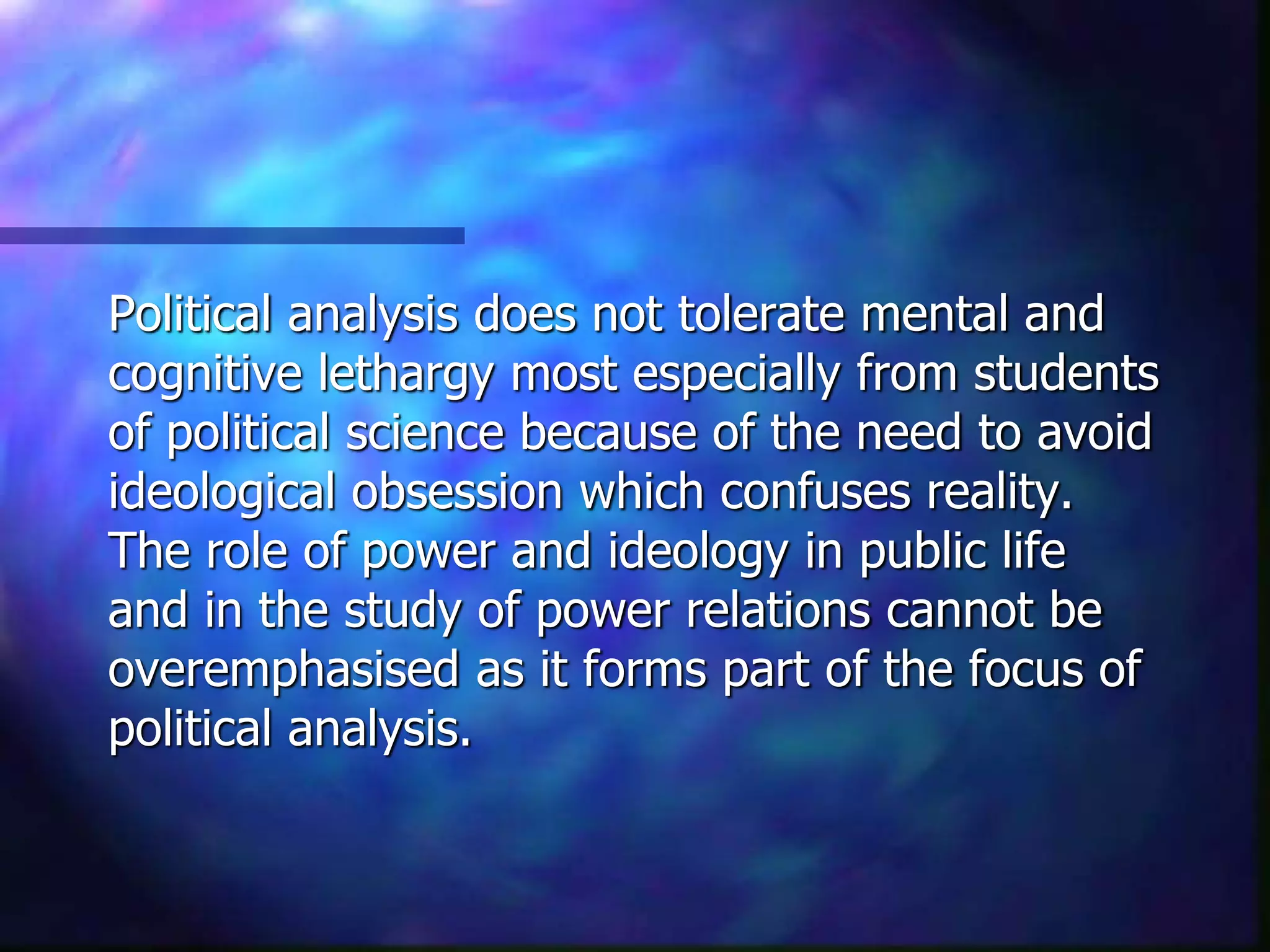 INTRODUCTION TO POLITICAL ANALYSIS.ppt | Politics