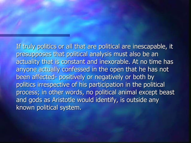 INTRODUCTION TO POLITICAL ANALYSIS.ppt | Politics