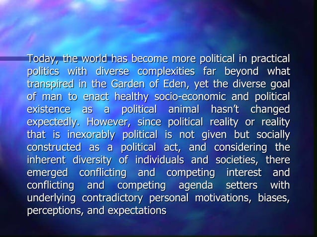 INTRODUCTION TO POLITICAL ANALYSIS.ppt | Politics