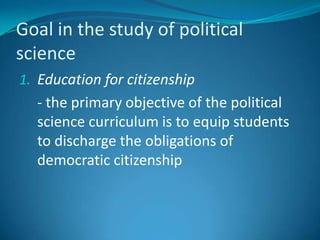 Introduction to political science | PPTX