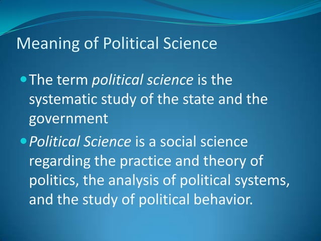 Introduction to political science | PPT