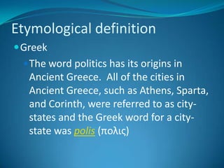 Introduction to political science | PPTX