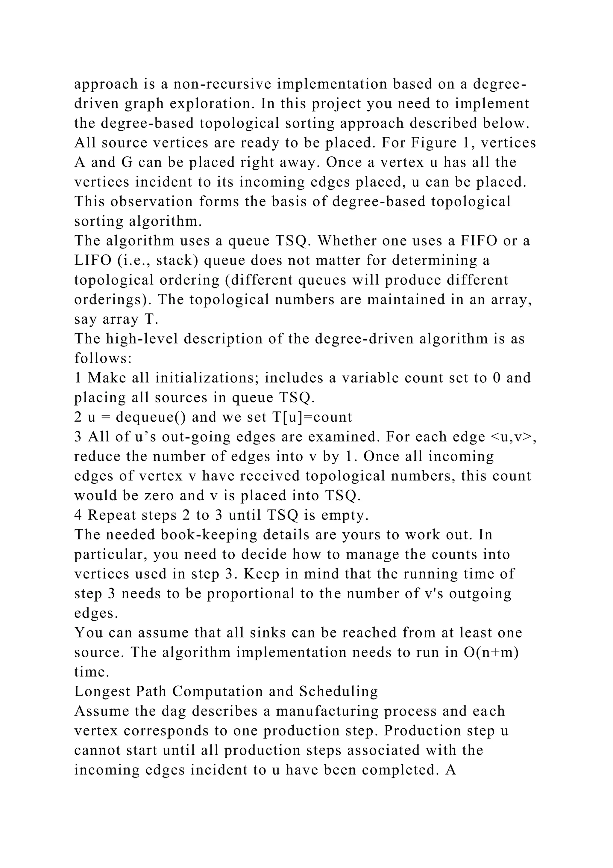 Introductiontopological Sorting Is A Common Operation Performed Docx