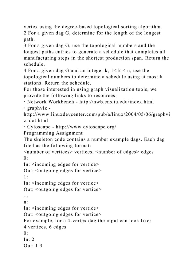 Introductiontopological Sorting Is A Common Operation Performed Docx