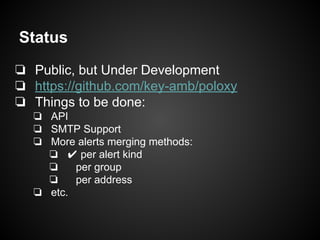Introduction to poloxy - proxy for alerting | PDF