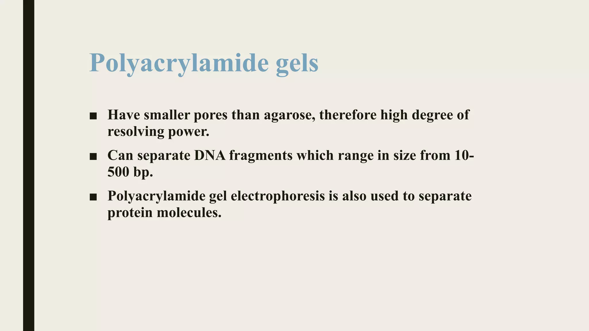 Introduction to polyacrylamide gel electrophoresis | PPTX