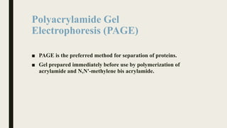 Introduction to polyacrylamide gel electrophoresis | PPTX