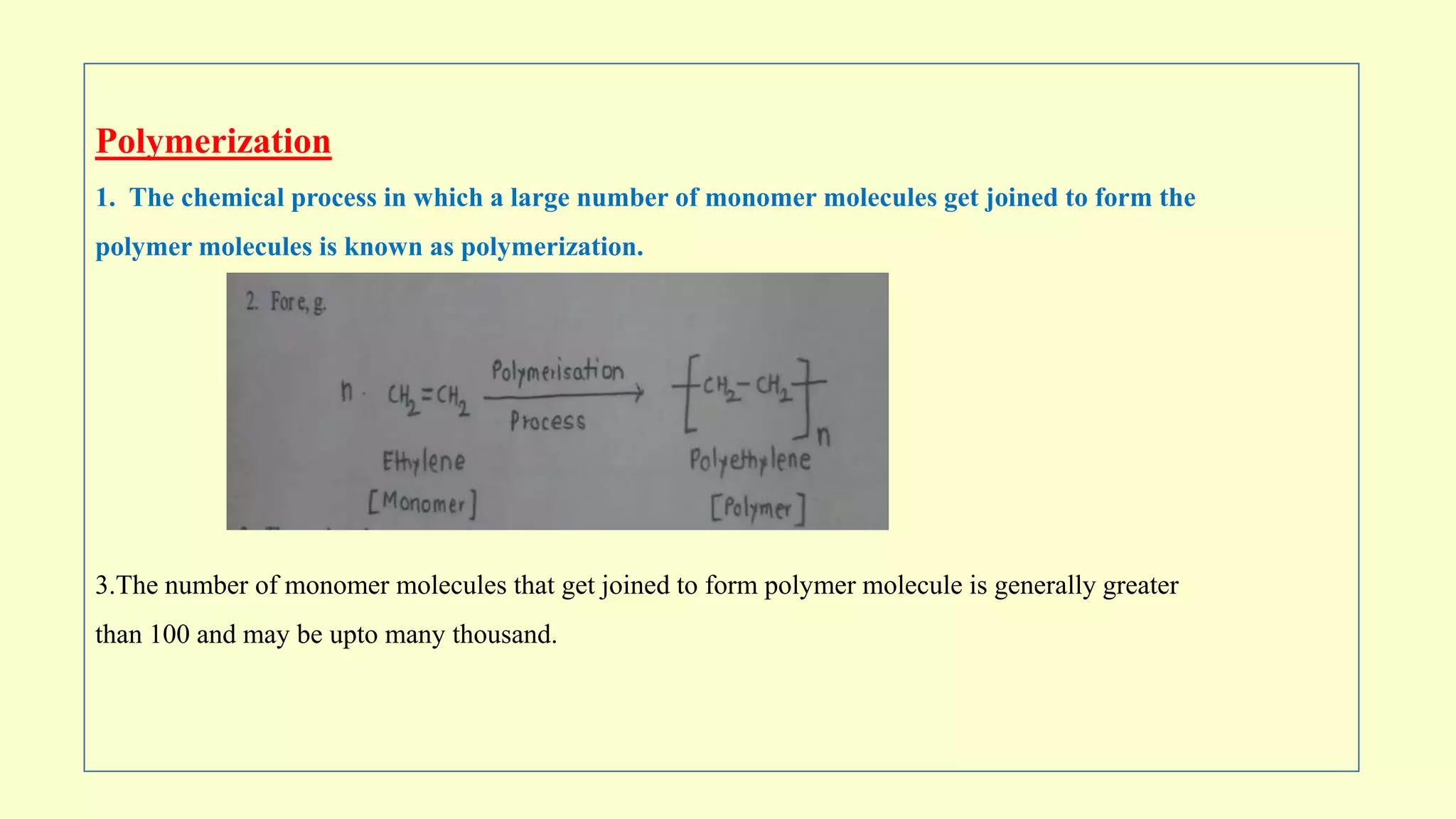 Introduction to polymer chemistry | PPTX