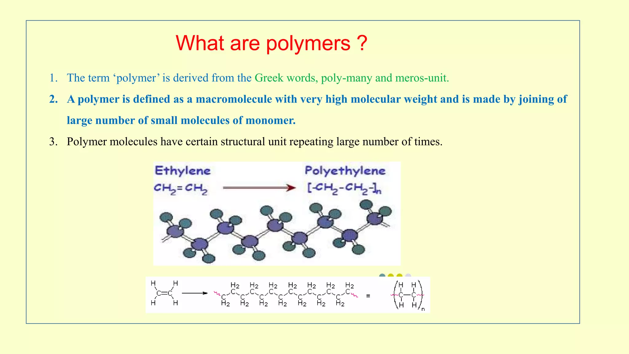 Introduction to polymer chemistry | PPTX