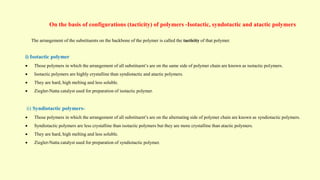 Introduction to polymer chemistry | PPTX