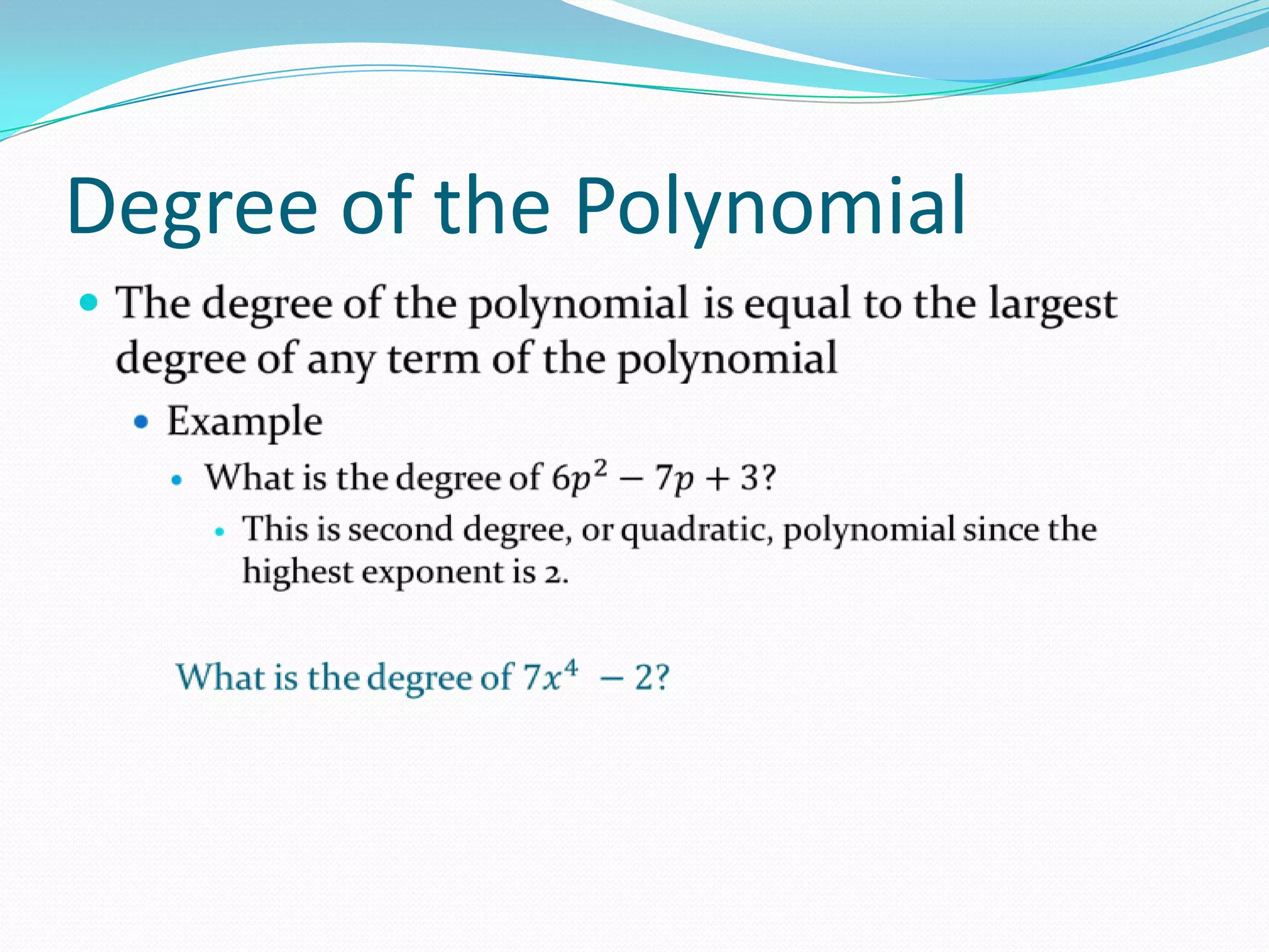 Introduction to Polynomial Functions | PPTX