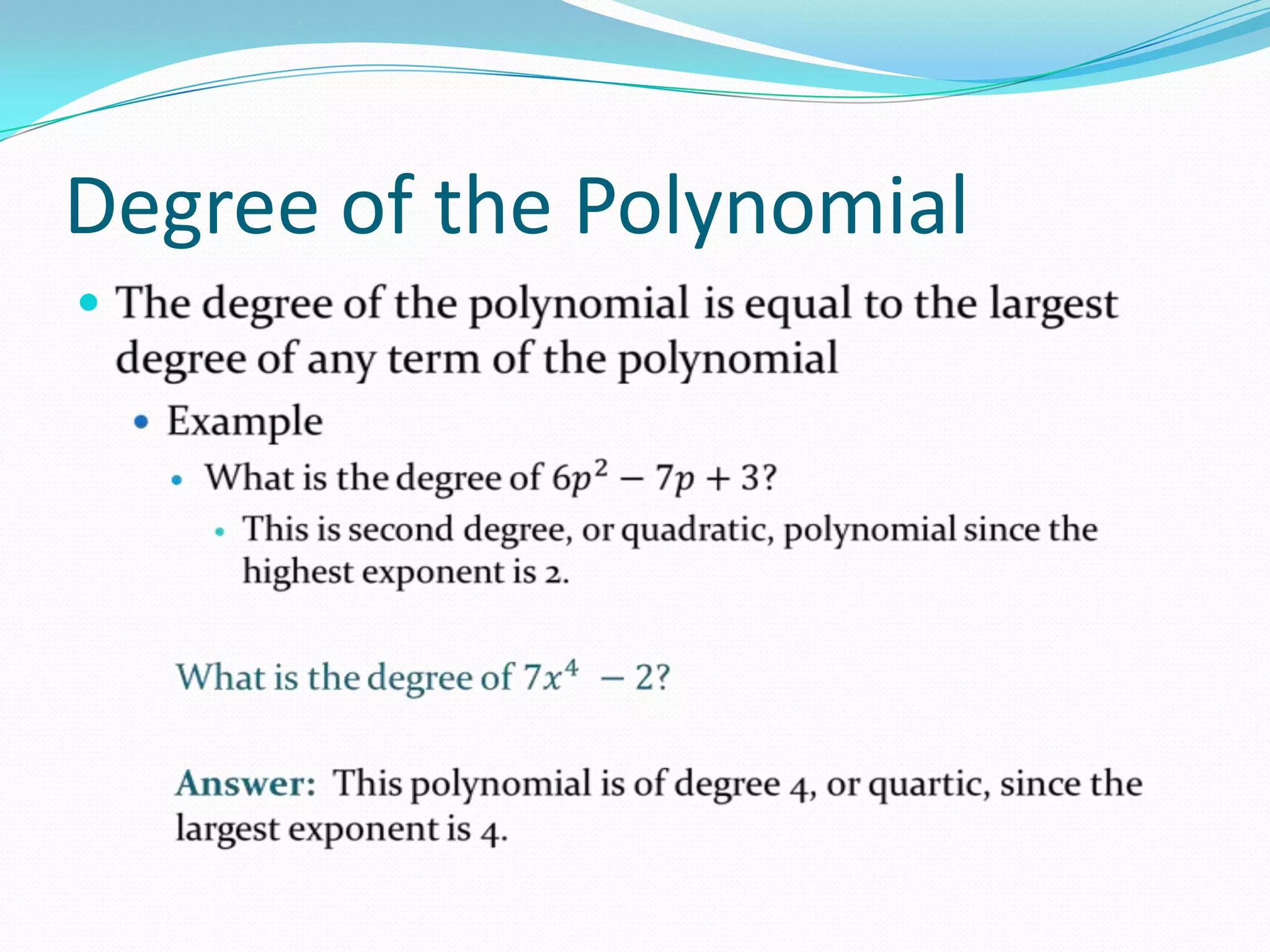 Introduction to Polynomial Functions | PPTX