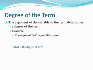 Introduction to Polynomial Functions | PPTX