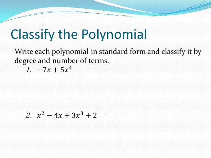Introduction to Polynomial Functions