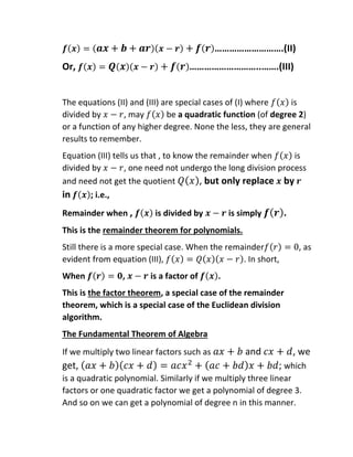 Introduction to polynomials | PDF