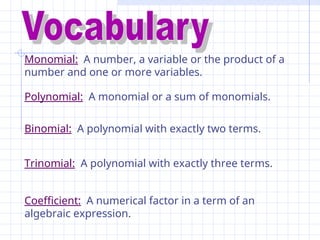 Introduction to Polynomials.ppt0.............................. | PPT