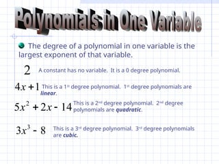 Introduction to Polynomials and examples.ppt